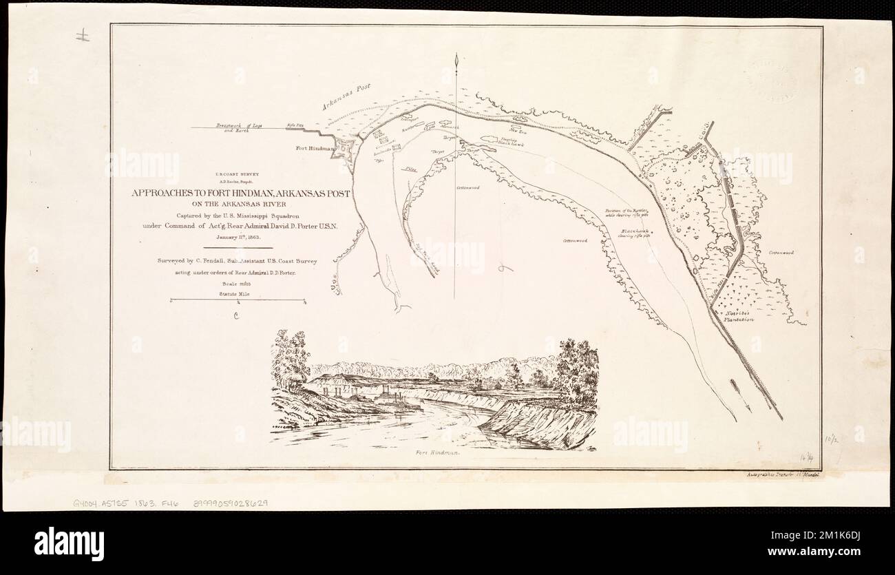Approaches to Fort Hindman, Arkansas Post, on the Arkansas River ...