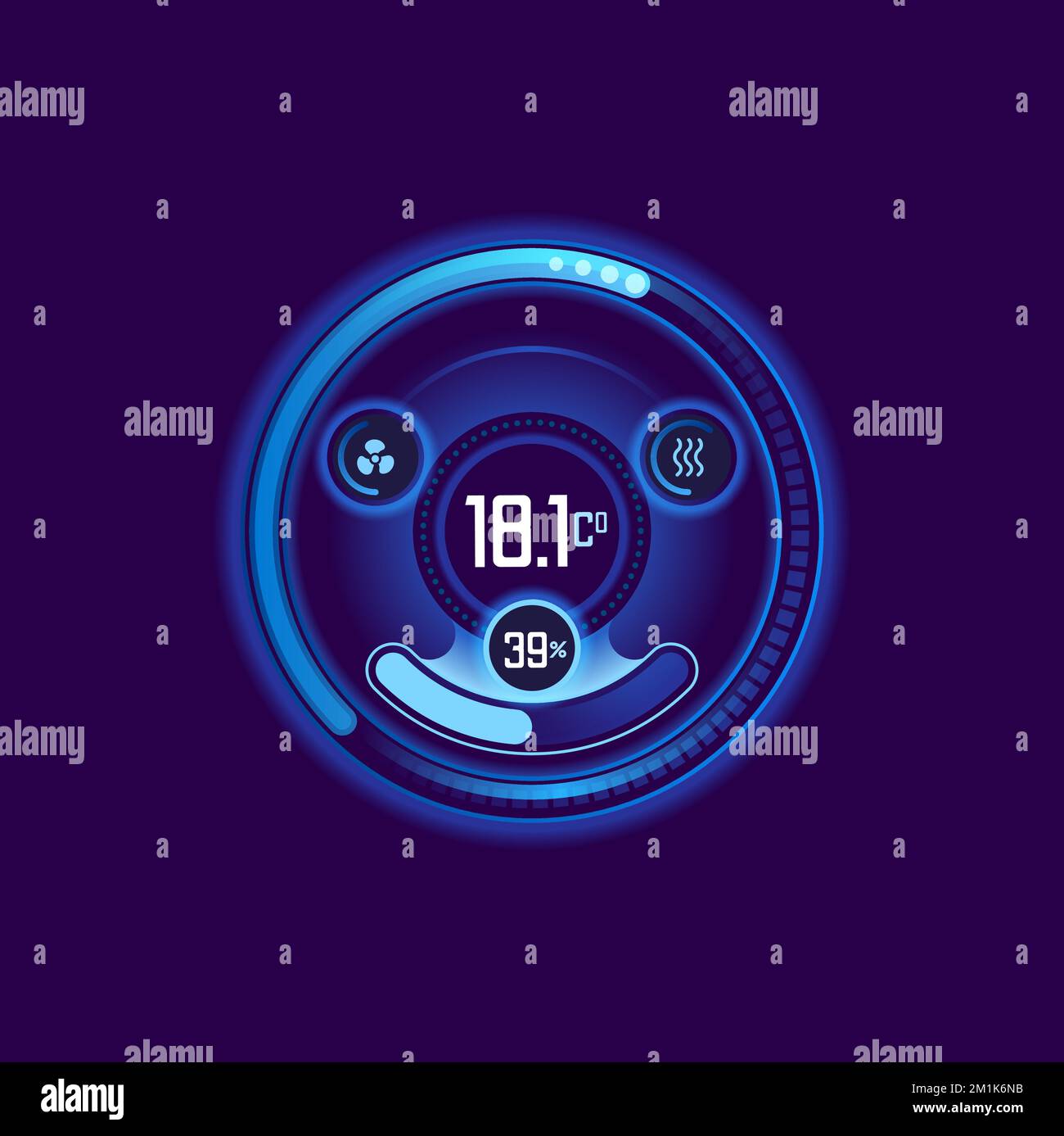 Home Smart Thermostat Control Dial Temperature Regulator Thermometer Display Home Climate