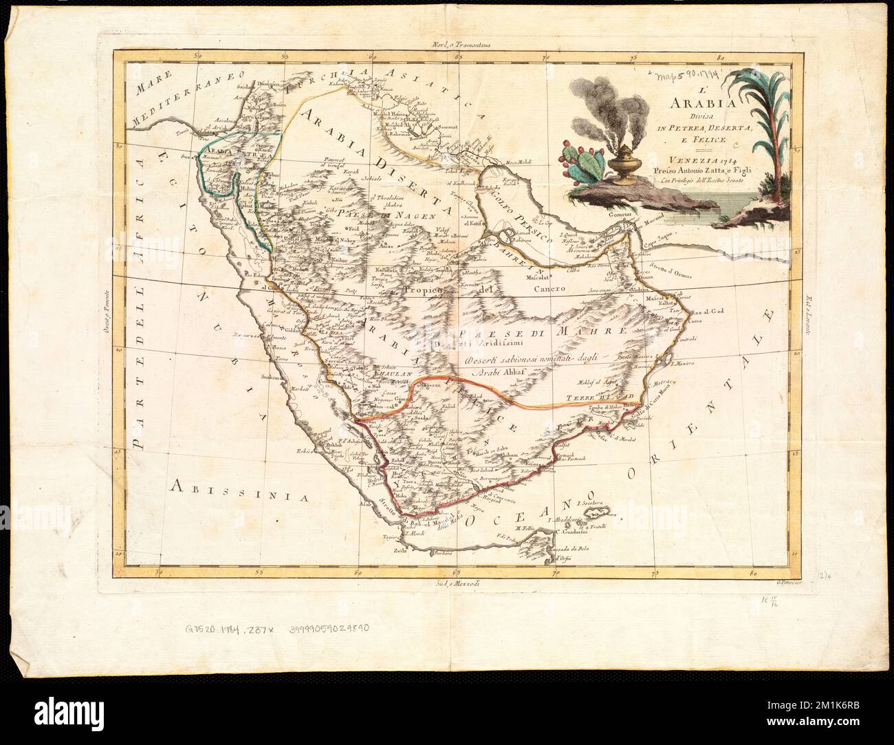 L'Arabia divisa in petrea, deserta, e felice , Arabian Peninsula, Maps ...