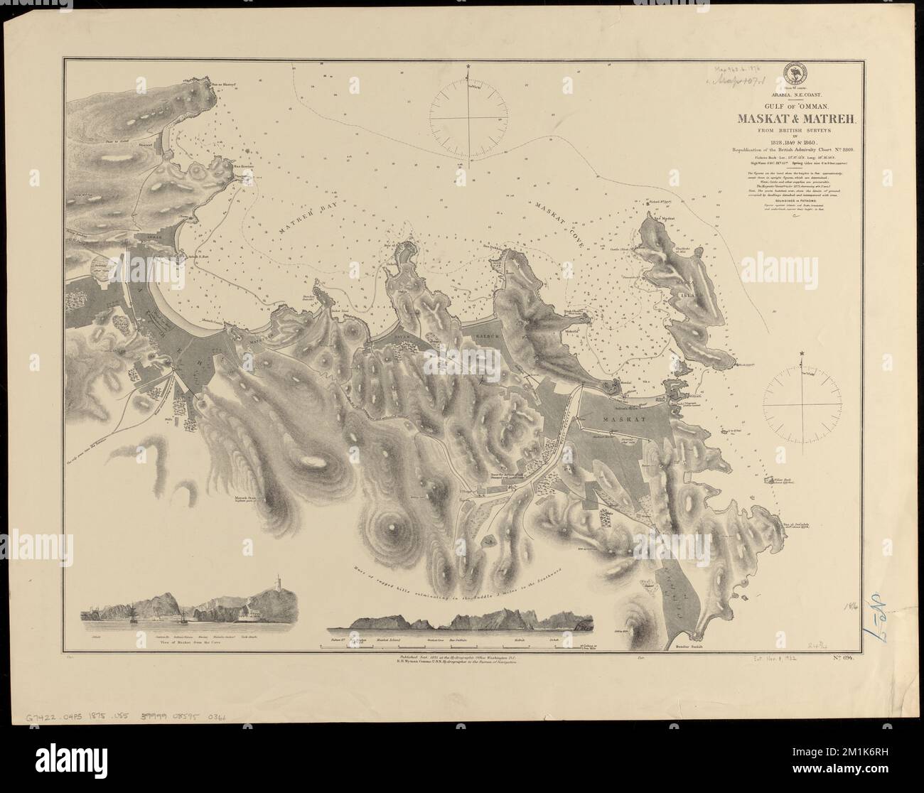 Arabia, n.e. coast, Gulf of 'Omman, Maskat & Matreh : from British ...