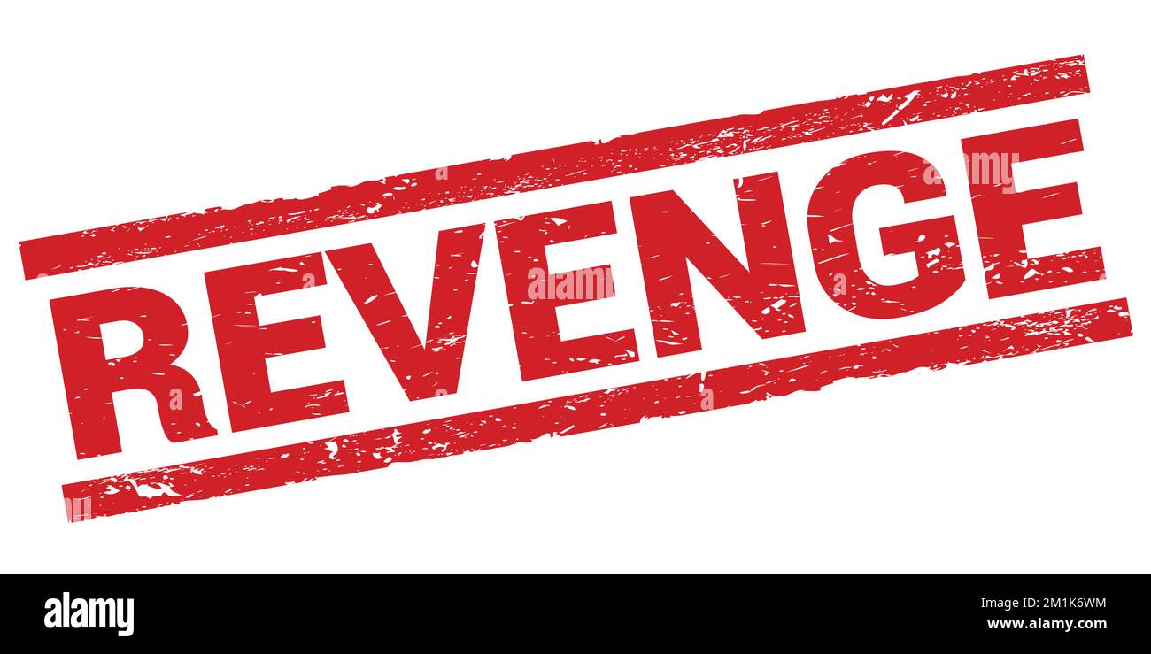 REVENGE text written on red rectangle stamp sign Stock Photo - Alamy