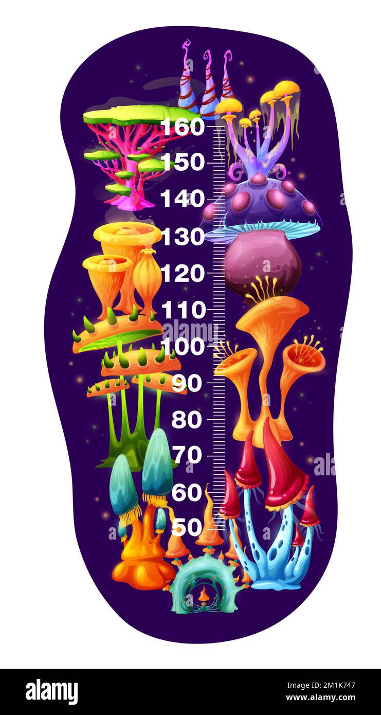 Kids height chart ruler fantasy fairy mushrooms growth meter ruler ...