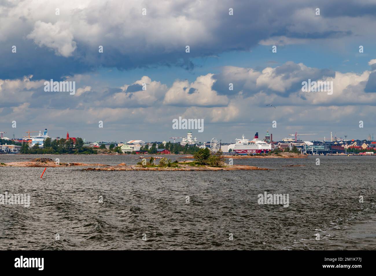 Helsinki, Finland - 12 June 2022: Panoramic view of Helsinki from the ...