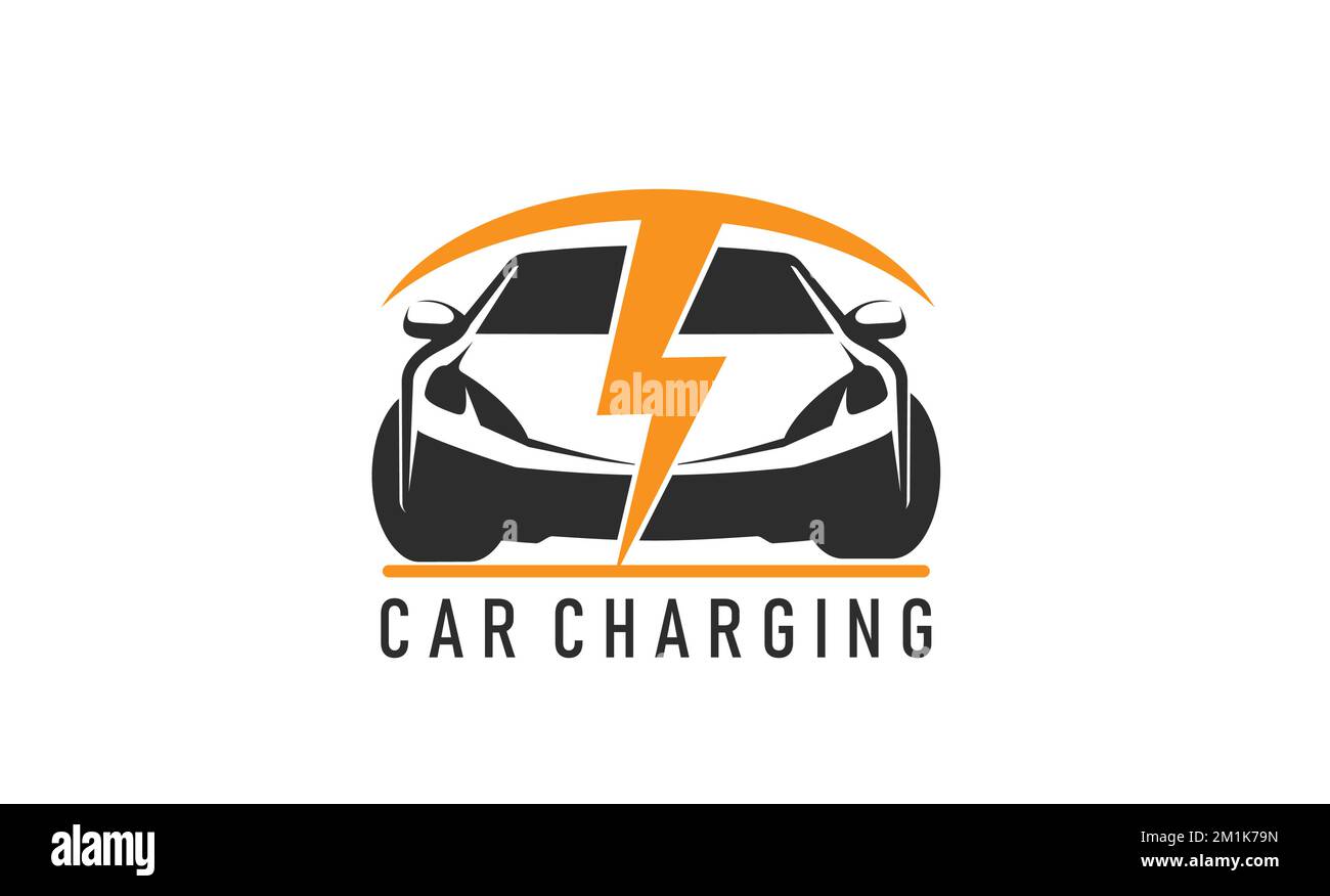 Electric car charge service icon for charging parking station, vector ...