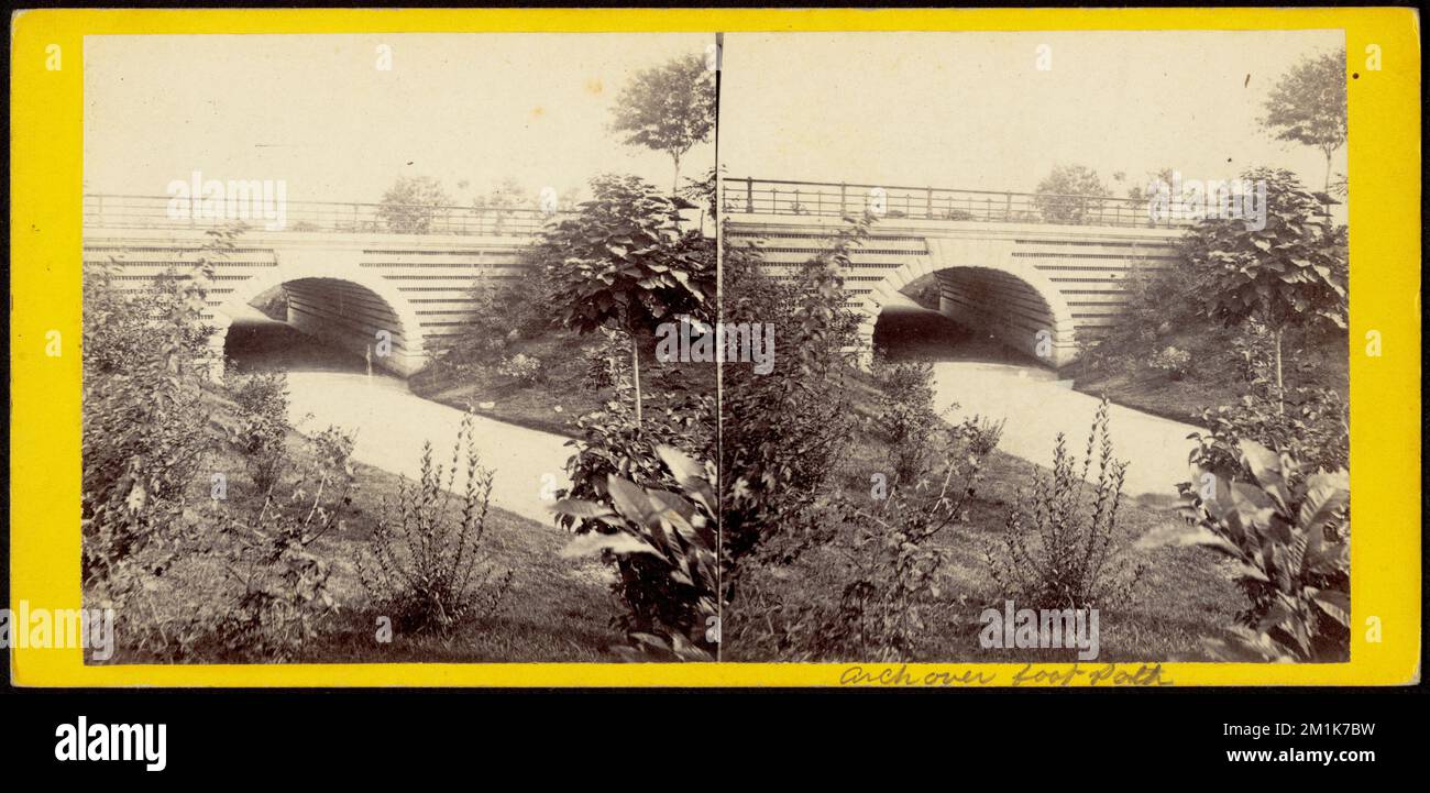 Arch over foot-path east of the playground , Parks, Bridges, Walkways ...