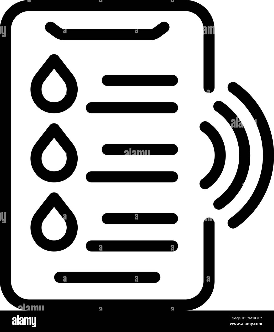 Water smart control icon outline vector. Digital future. Sensor plant ...