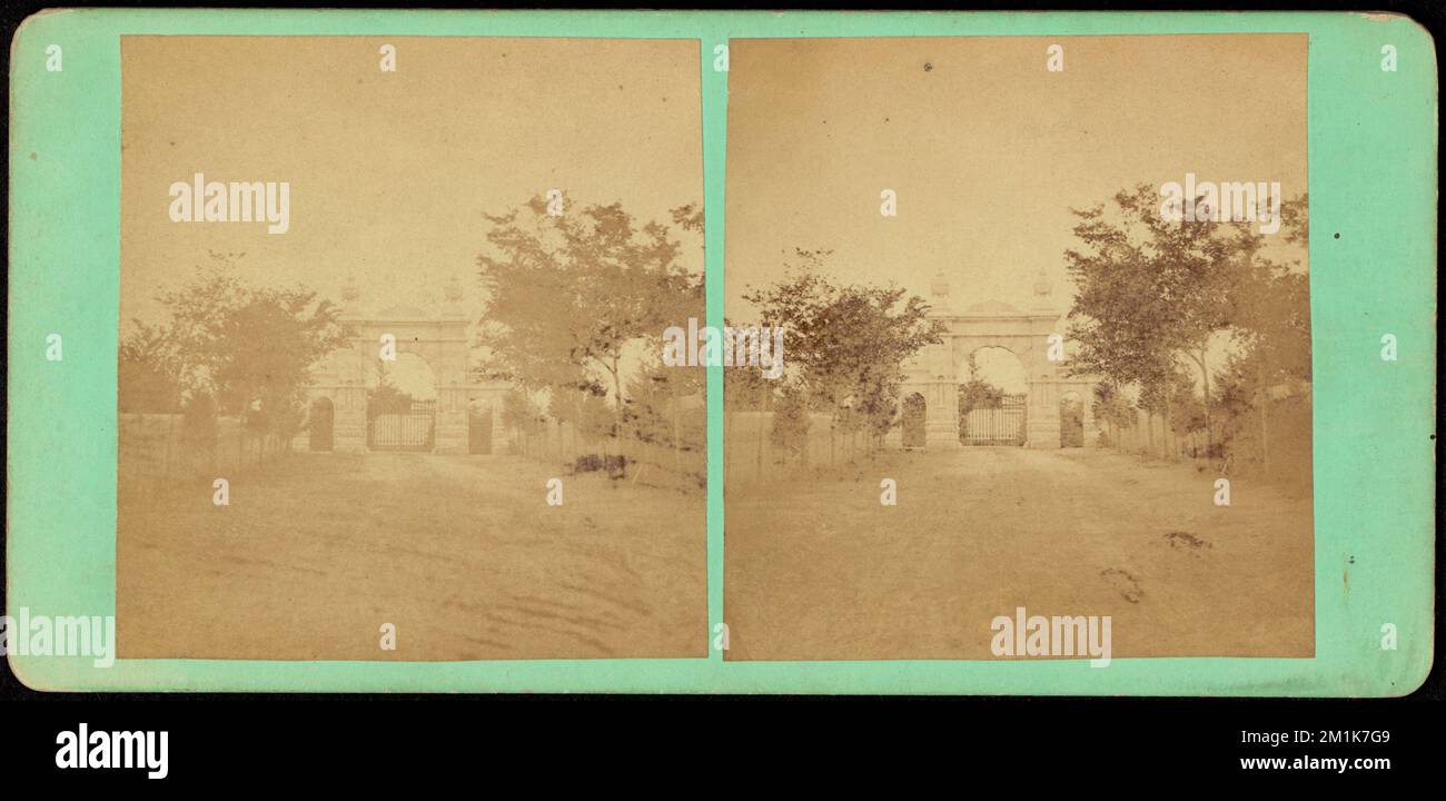 Arched gateway over road , Roads, Gates Stock Photo - Alamy