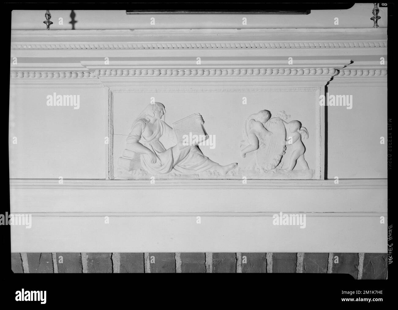Archer House, interior , Mantels. Samuel Chamberlain Photograph ...