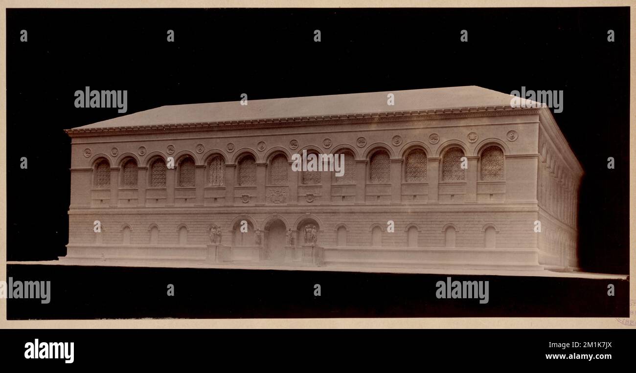 Architect's Model of the McKim Building , Public libraries, Boston ...