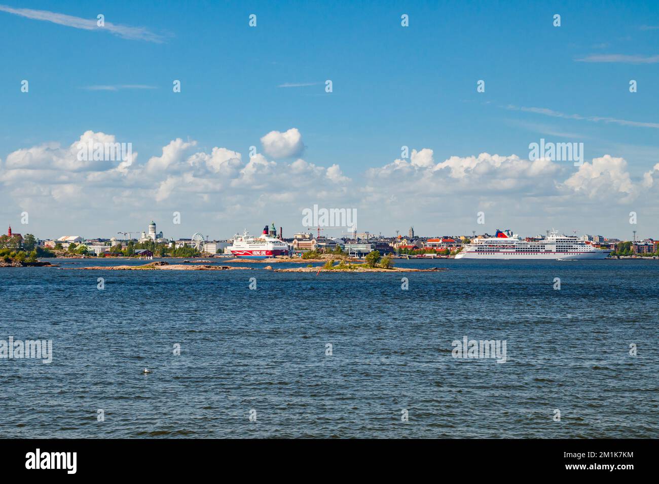 Helsinki, Finland - 12 June 2022: Panoramic view of Helsinki from the ...