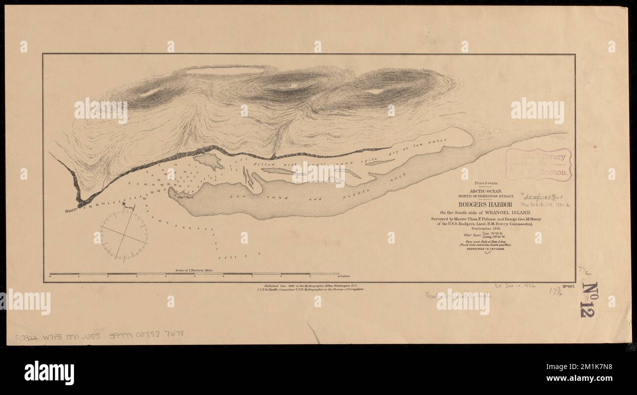 Arctic Ocean, north of Behrings Strait, Rodgers Harbor on the south ...