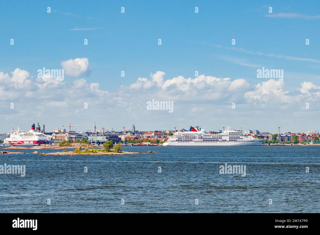 Helsinki, Finland - 12 June 2022: Panoramic view of Helsinki from the ...