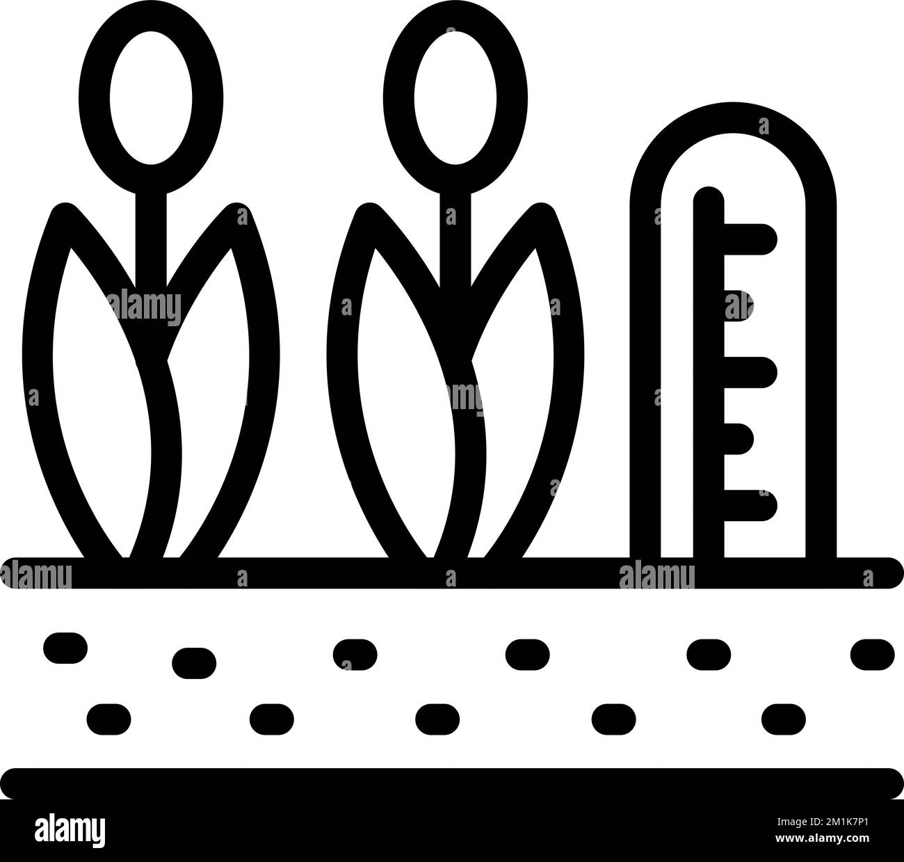 Smart plant control icon outline vector. Data sensor. Organic work ...