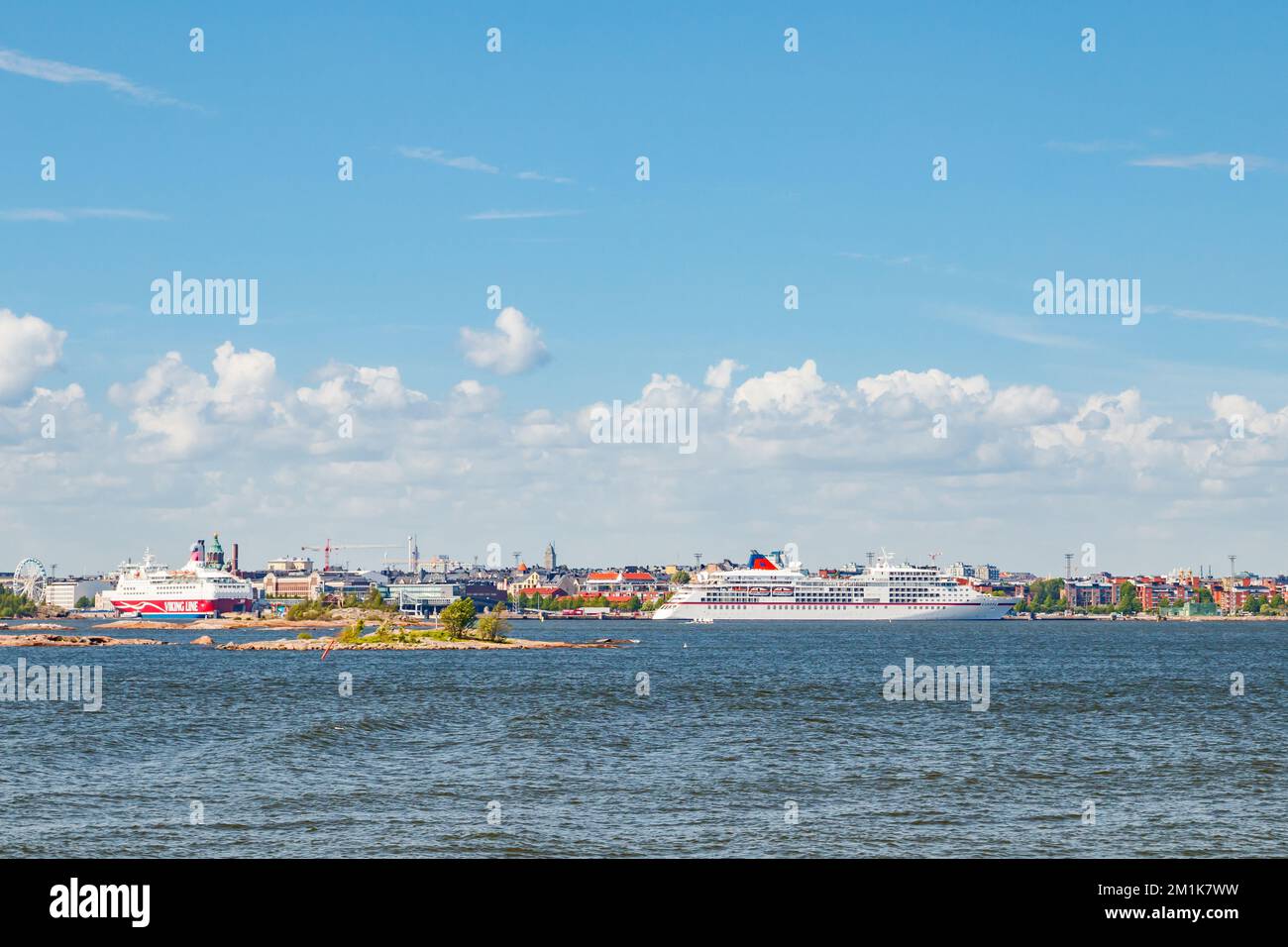 Helsinki, Finland - 12 June 2022: Panoramic view of Helsinki from the ...