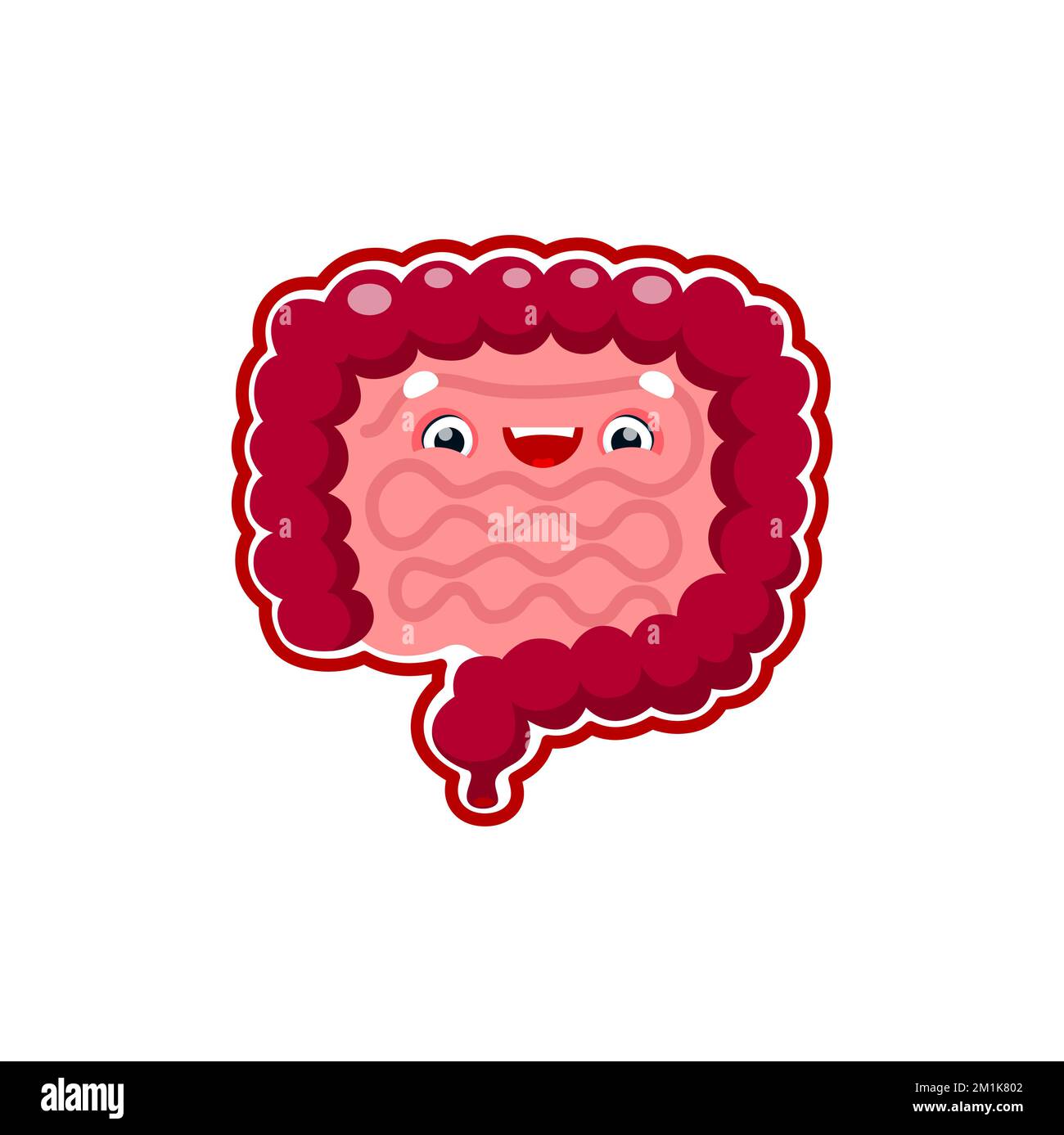Cartoon gut human body organ character. Vector gastrointestinal system ...