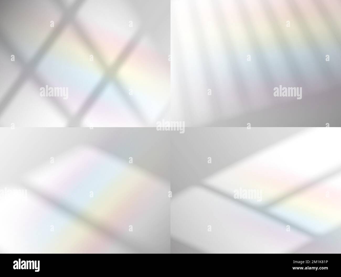 Overlay rainbow shadow from the window. Vector background with prism ...