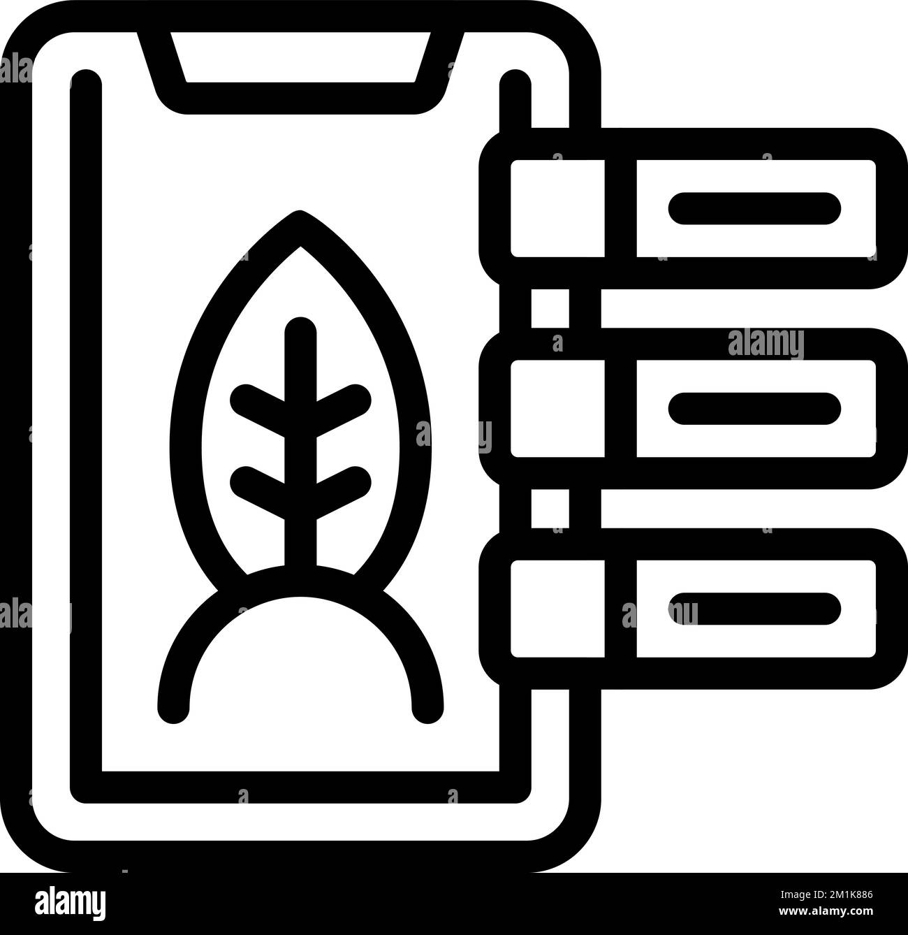 Phone plant grow icon outline vector. Digital app. Food sensor Stock ...