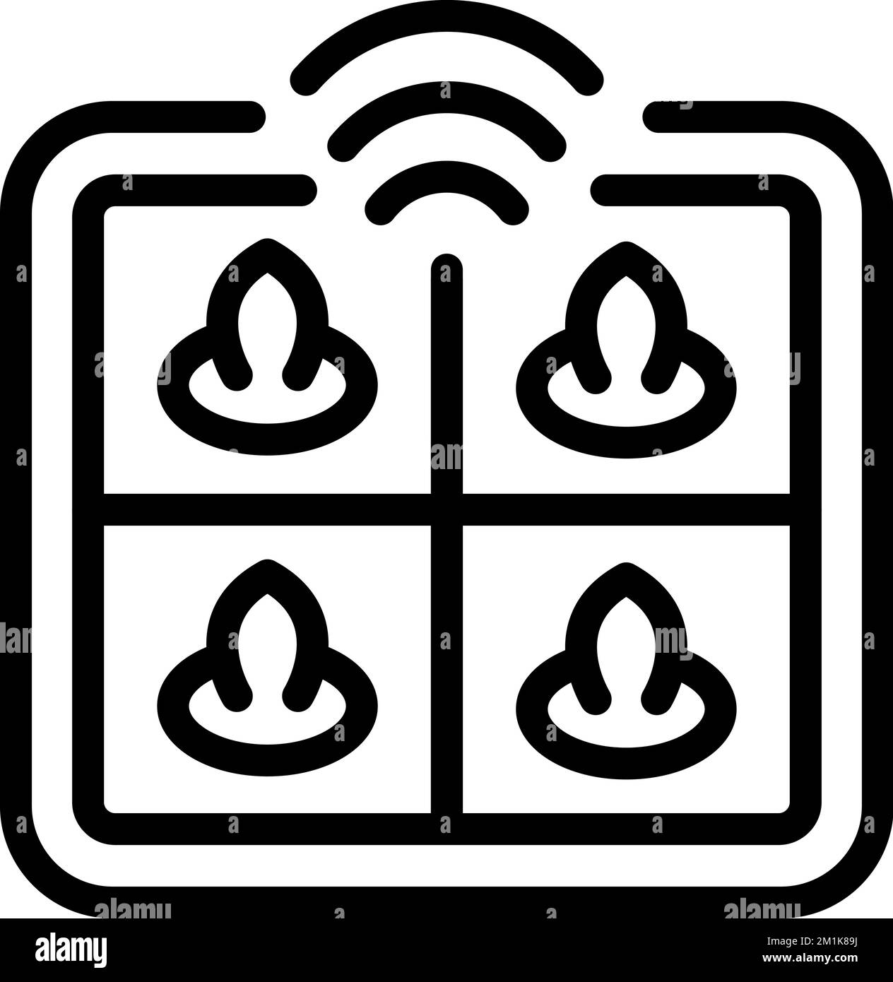 Work sensor plant icon outline vector. Farm drone. Gps control Stock ...