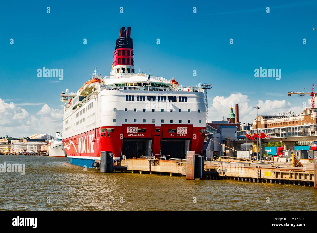 Helsinki, Finland - 12 June 2022: The ferry Viking Line in port of ...