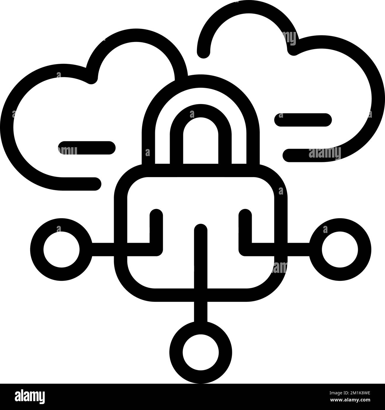 Digital padlock icon outline vector. System tablet. Sensor plant Stock ...