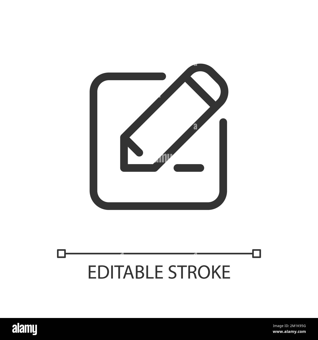 Edit text pixel perfect linear ui icon Stock Vector Image & Art - Alamy