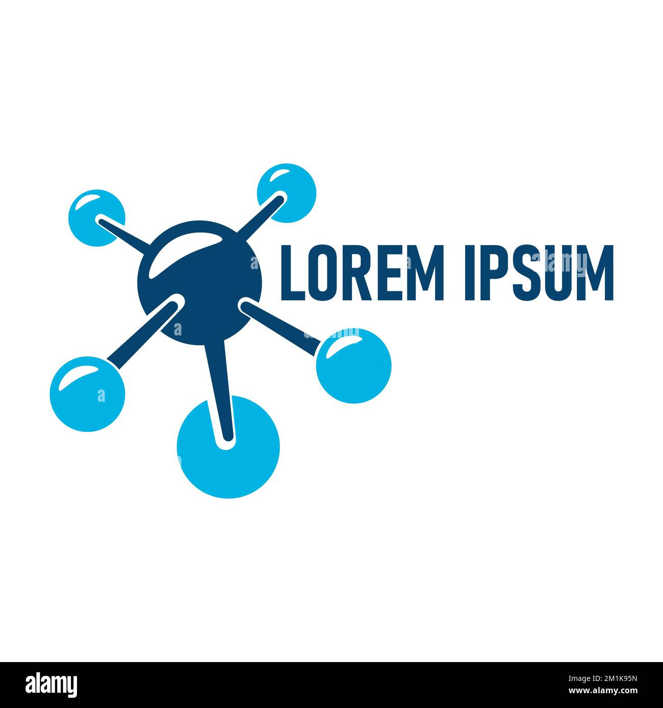 Molecule icon. Microbiology, physics, biology or chemistry laboratory ...