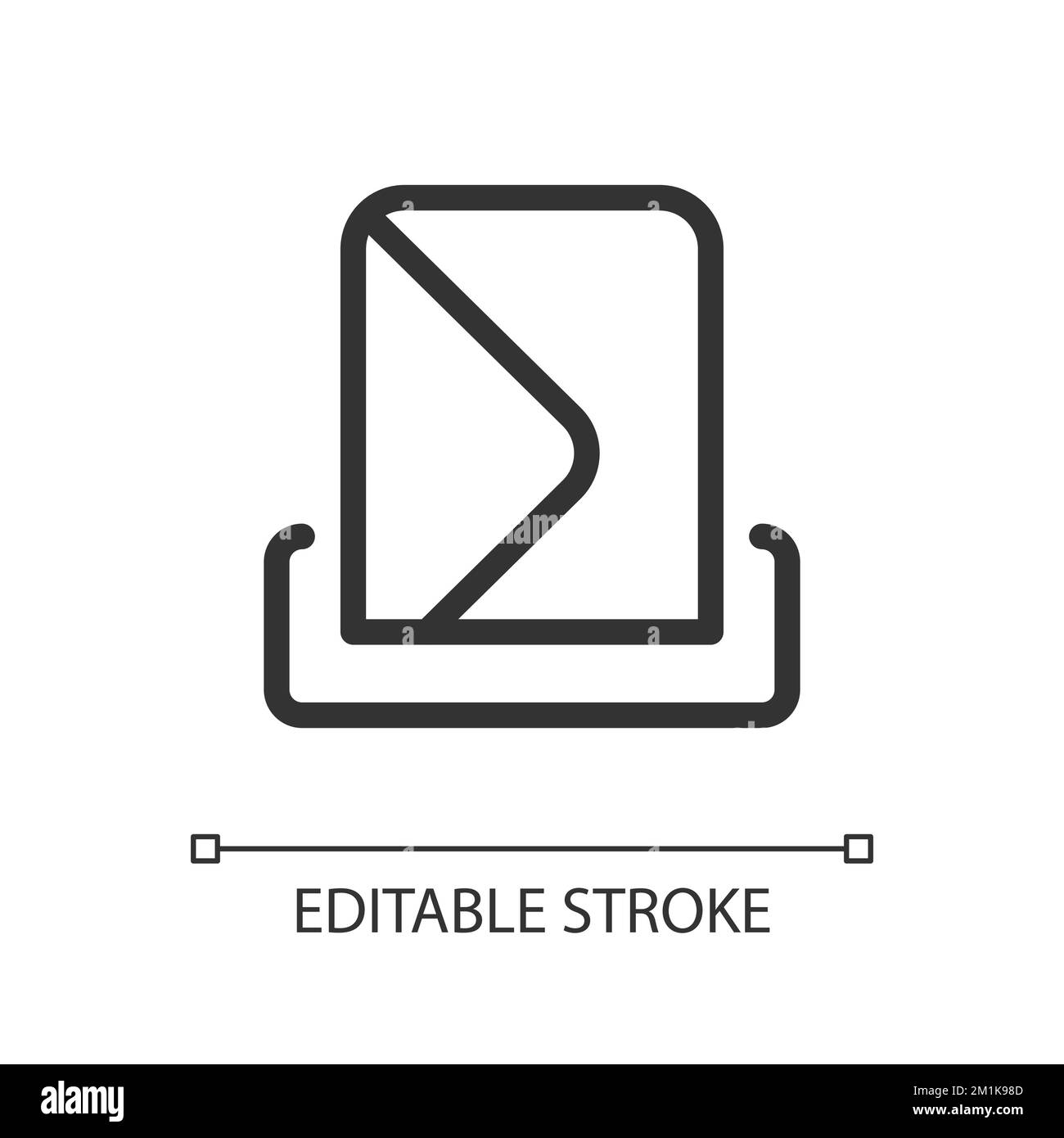 Drop letter pixel perfect linear ui icon Stock Vector Image & Art - Alamy