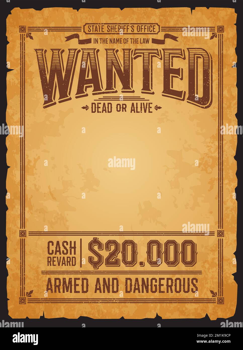 Western wanted banner dead or alive vintage poster. America Wild West ...