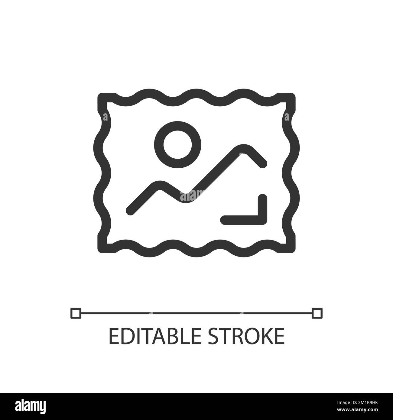 Postage stamp pixel perfect linear ui icon Stock Vector Image & Art - Alamy