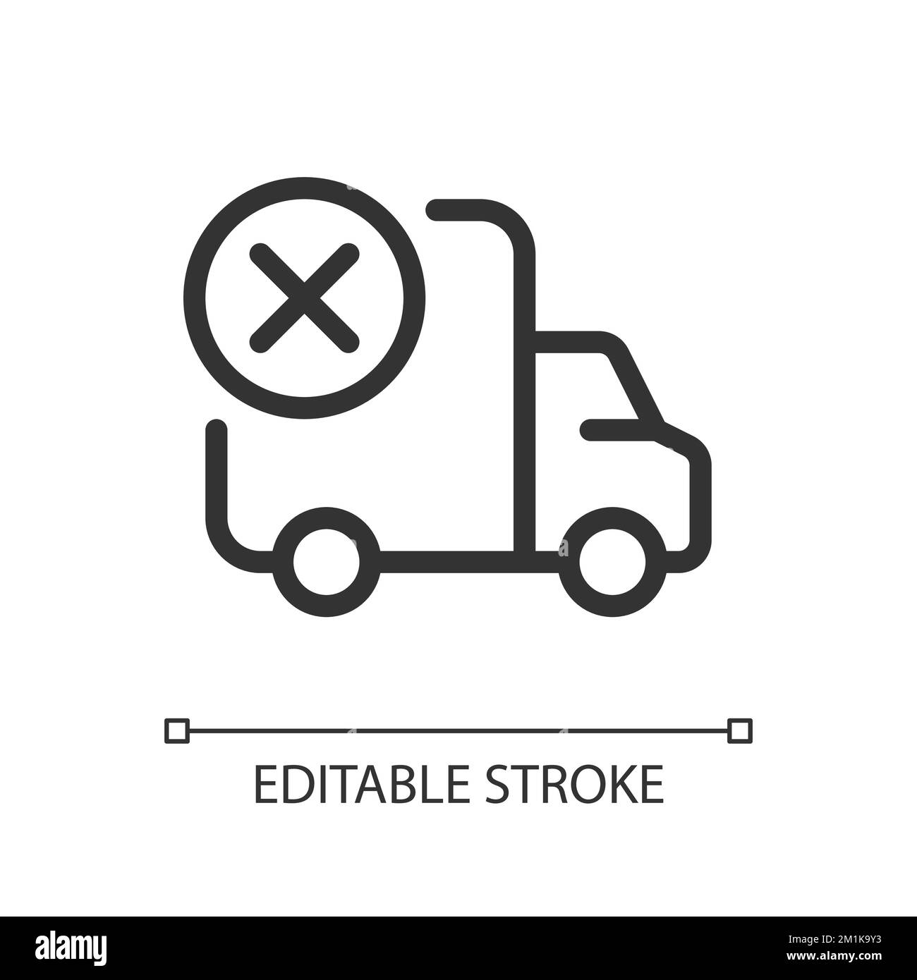 Shipment failed pixel perfect linear ui icon Stock Vector Image & Art ...