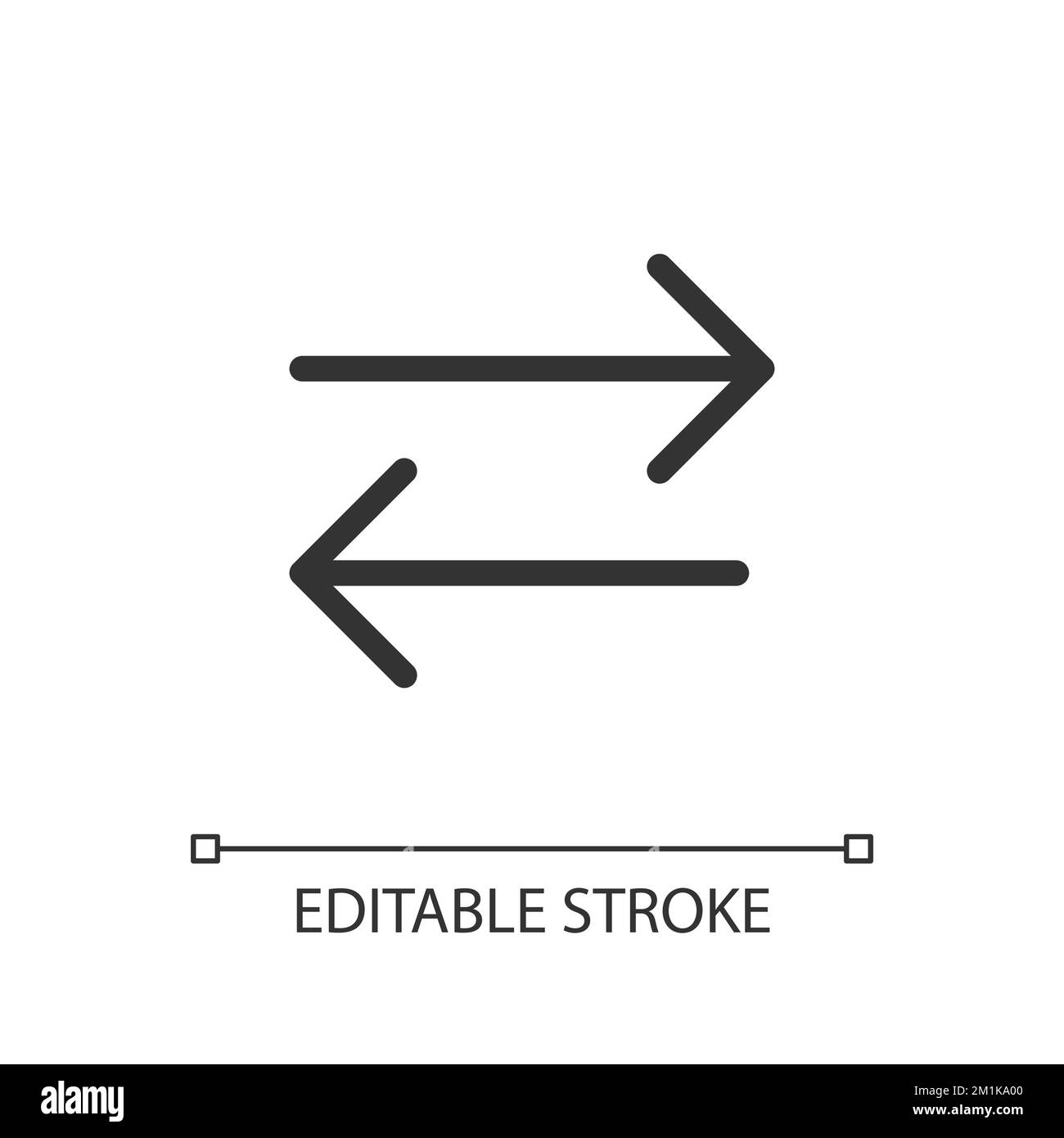 Exchange pixel perfect linear ui icon Stock Vector Image & Art - Alamy