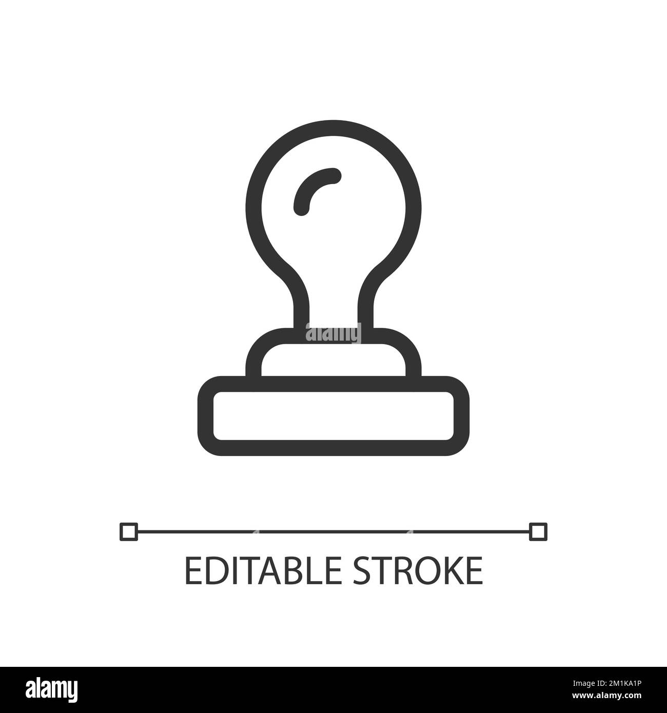 Stamp pixel perfect linear ui icon Stock Vector Image & Art - Alamy
