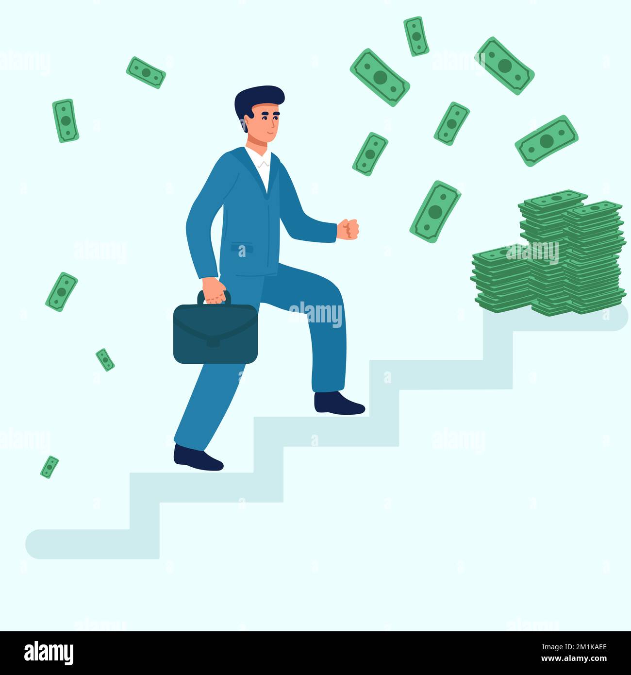Hope to success in business, accomplishment or reaching business goal ...