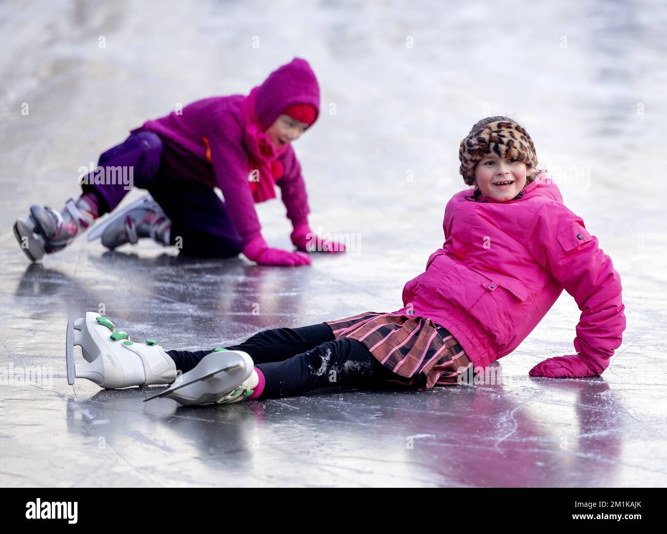 DOORN - Netherlands, 13/12/2022, Ice fun on natural ice. The Doornsche ...