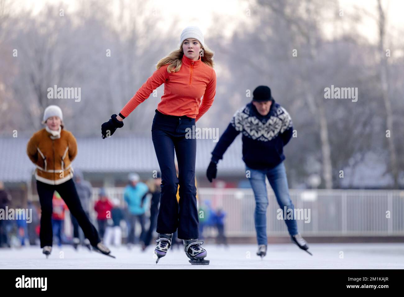 DOORN - Netherlands, 13/12/2022, The first skaters ride their laps on ...