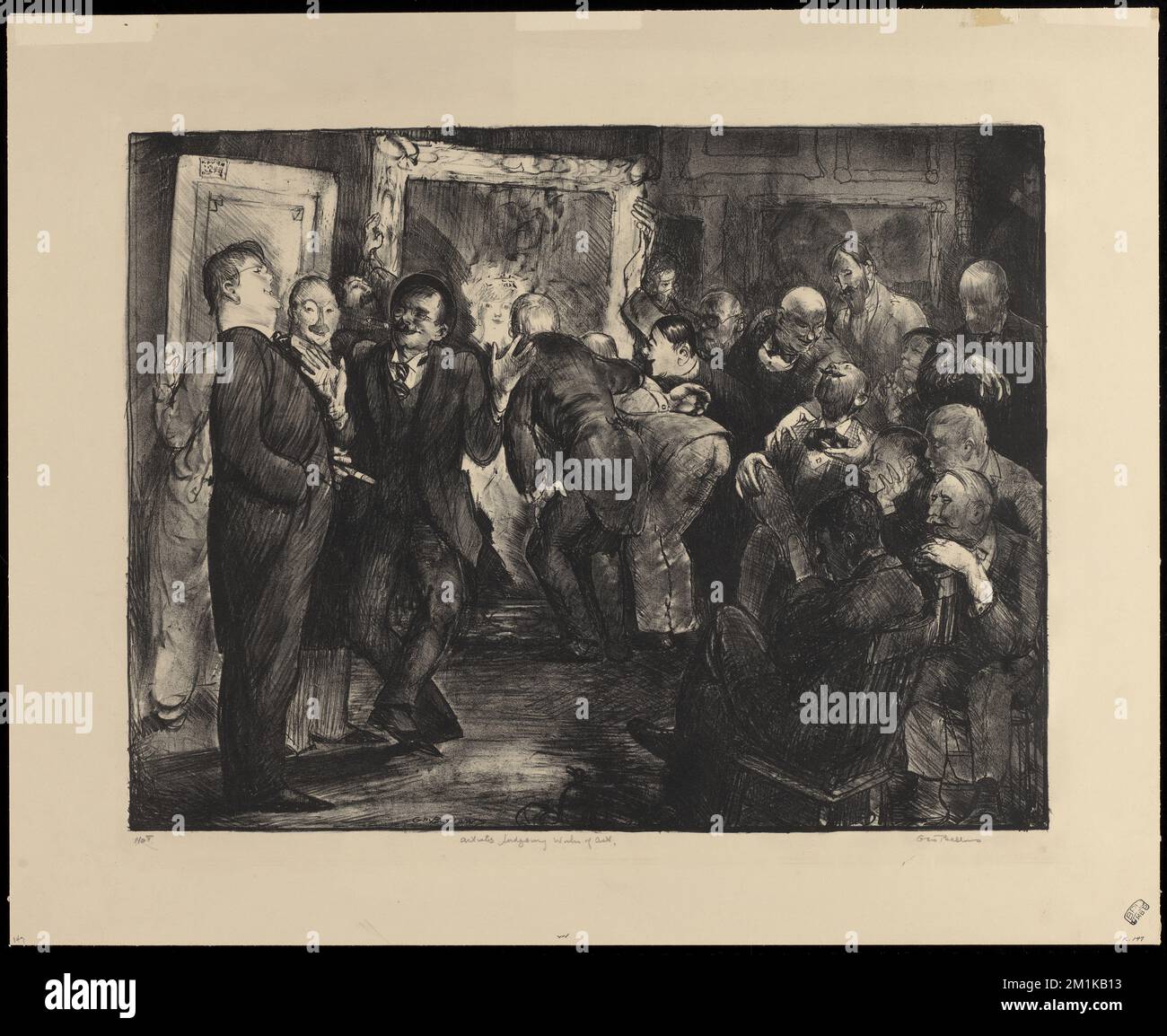 Artists judging works of art , Artists, Bellows, George, 1882-1925 ...