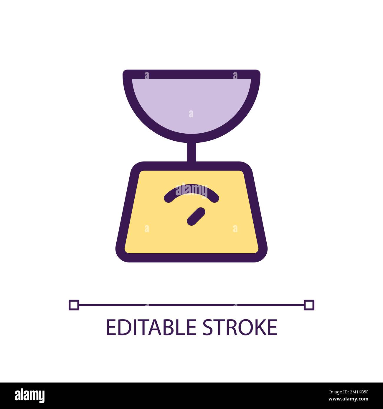 Shipping scales pixel perfect RGB color ui icon Stock Vector Image ...