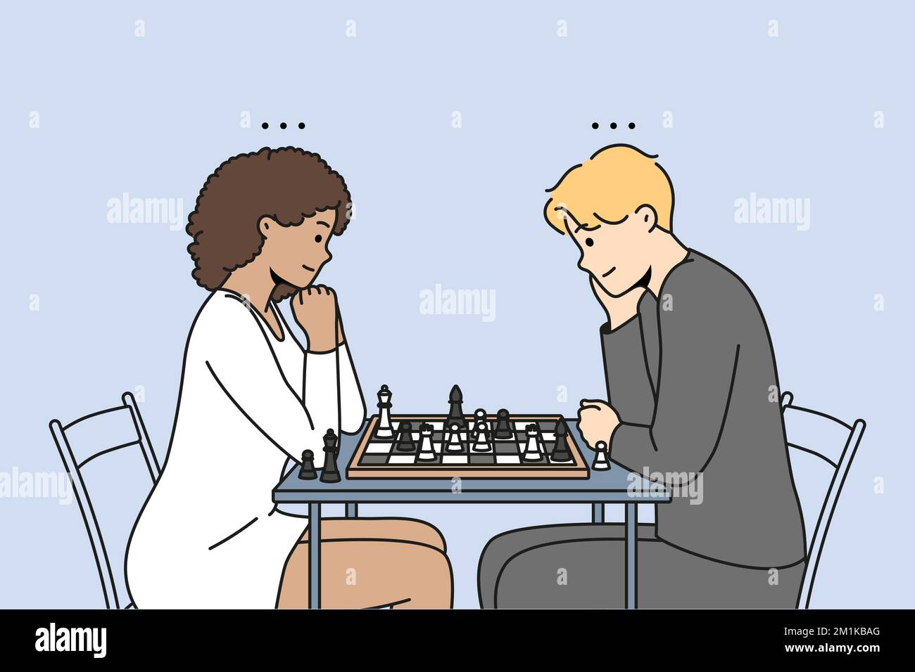 Happy chess player Stock Vector Images - Alamy