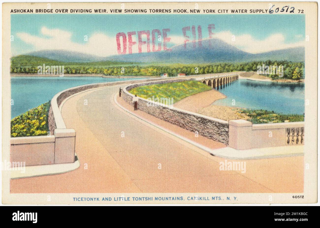 Ashokan Bridge over dividing weir, view showing Torrens Hook, New York ...