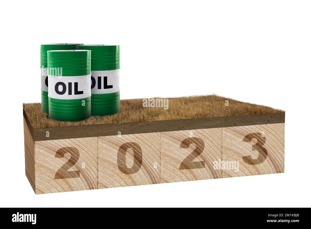 Oil crash concept barrel Cut Out Stock Images & Pictures - Alamy