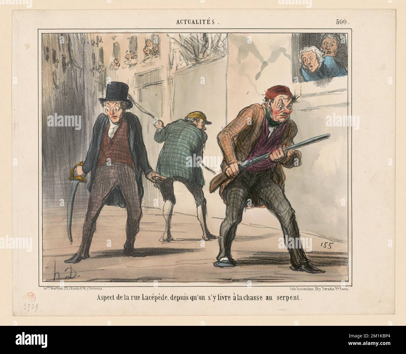 Aspect de la rue Lacépède.... Honoré Daumier (1808-1879). Lithographs ...