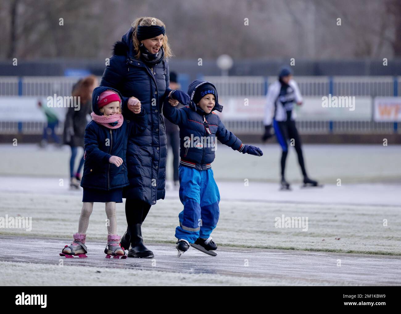 DOORN - Netherlands, 13/12/2022, Ice fun on natural ice. The Doornsche ...