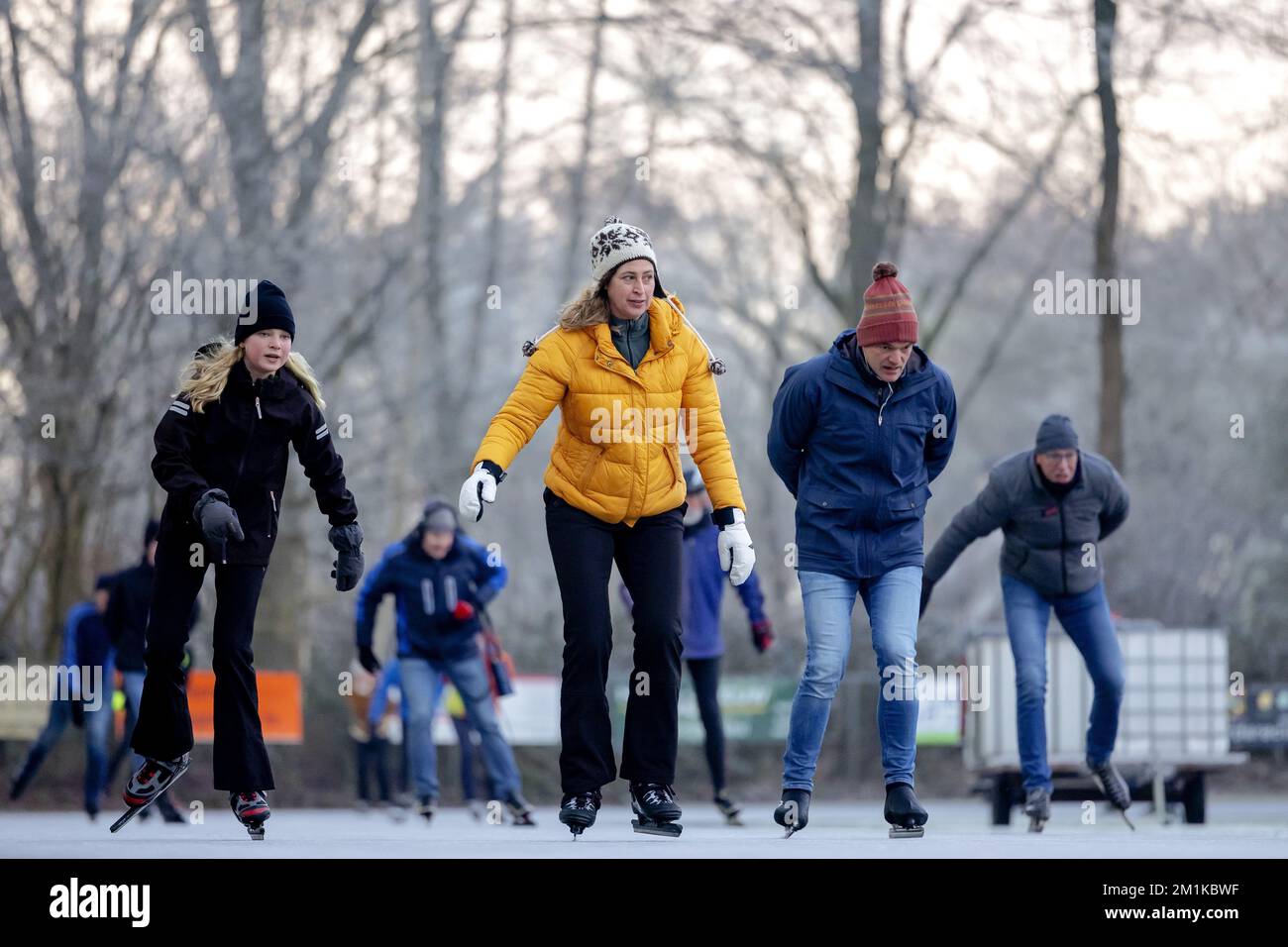 DOORN - Netherlands, 13/12/2022, The first skaters ride their laps on ...