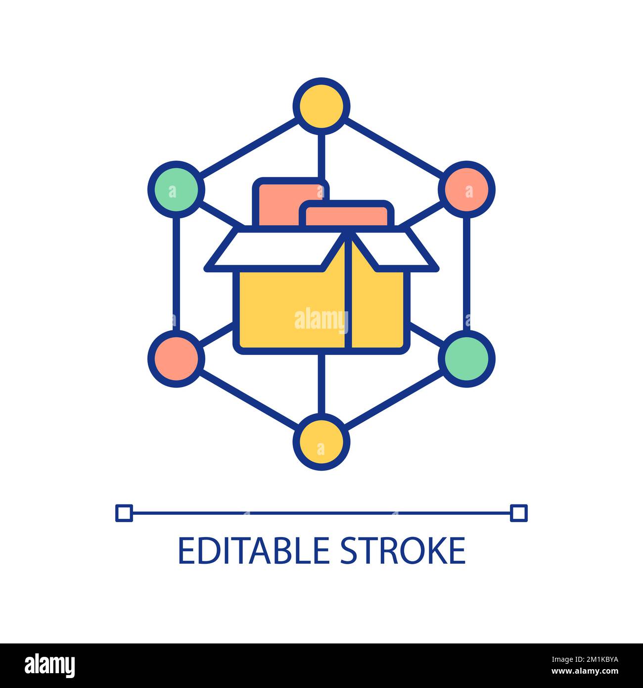 Warehouse logistics RGB color icon Stock Vector Image & Art - Alamy