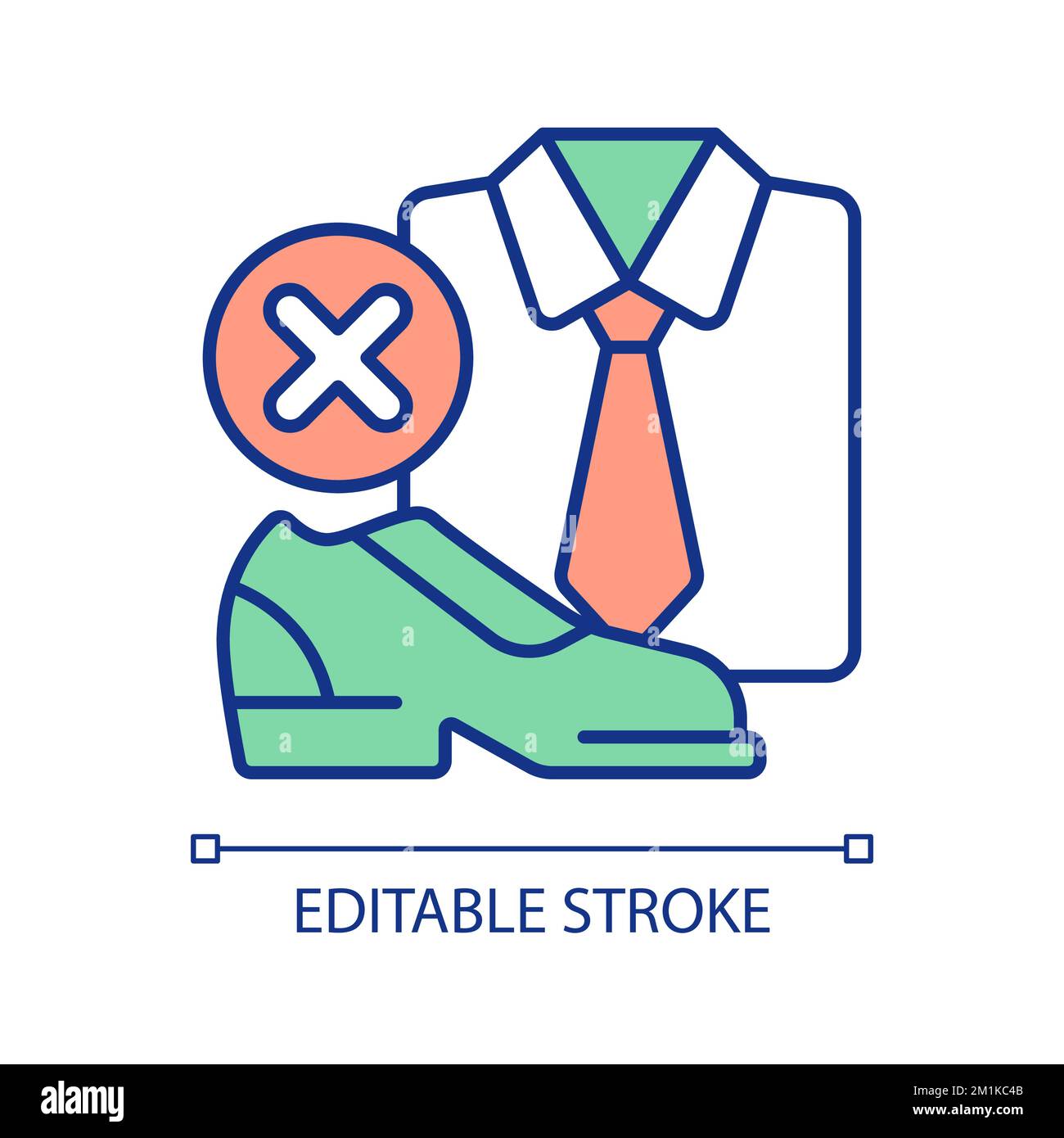 No dress code requirements RGB color icon Stock Vector Image & Art - Alamy