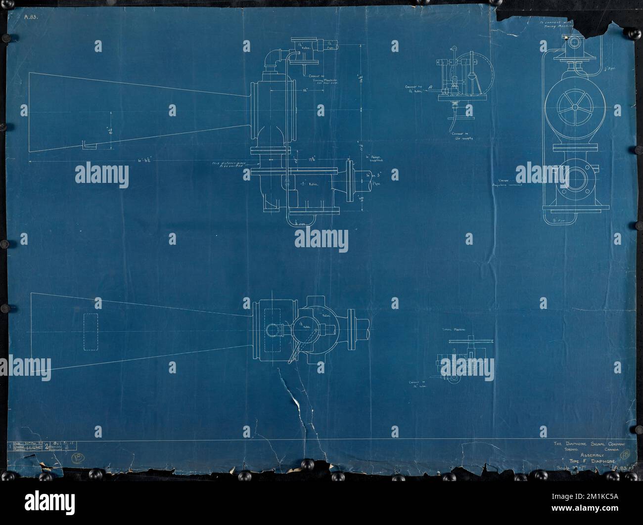 Assembly, type F diaphone , Horns Communication devices. Coast Guard ...