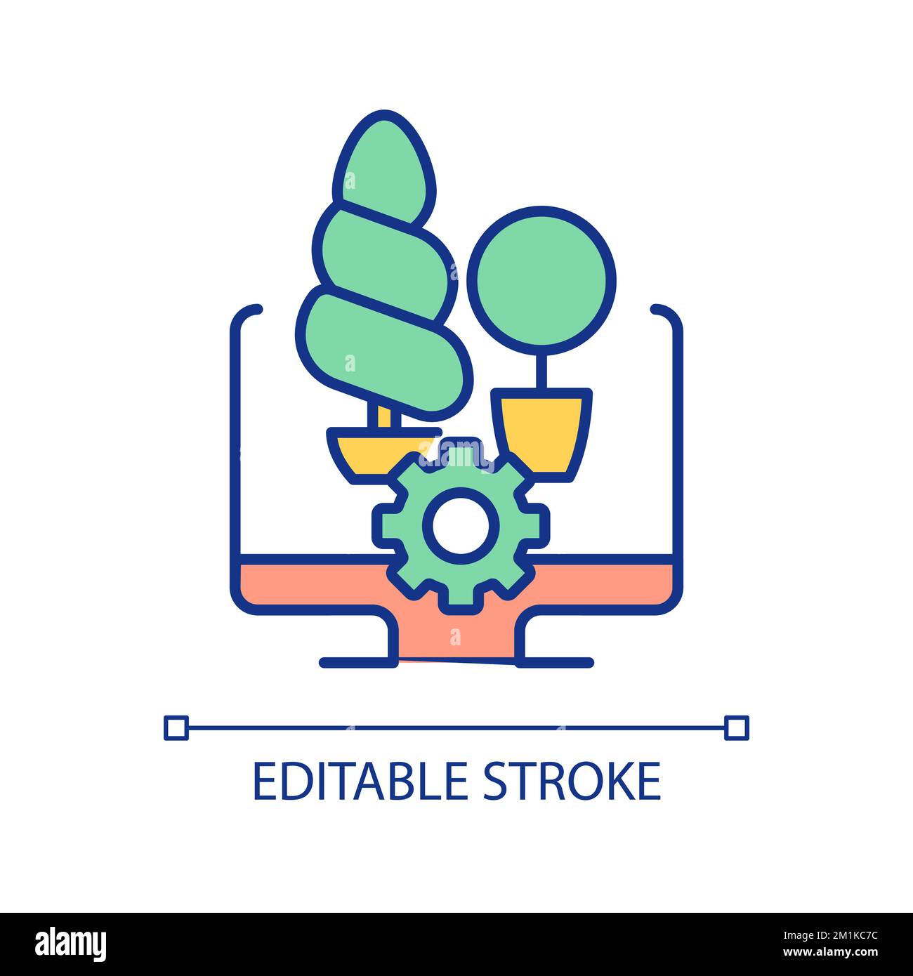 Landscape design backyard garden Cut Out Stock Images & Pictures - Alamy