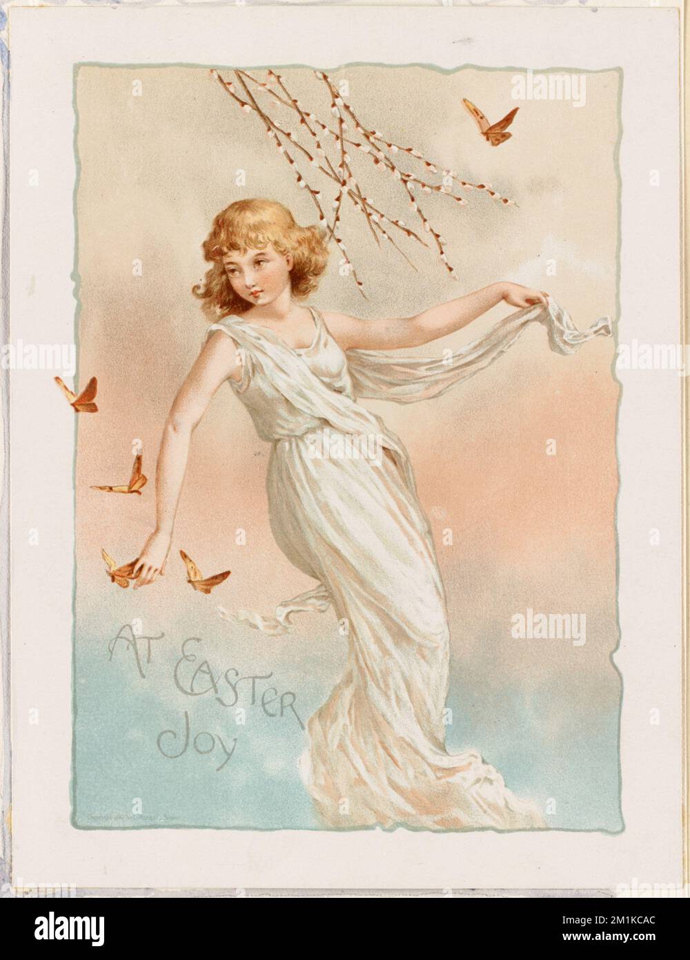 At Easter joy , Willows, Butterflies. Louis Prang & Company Collection ...