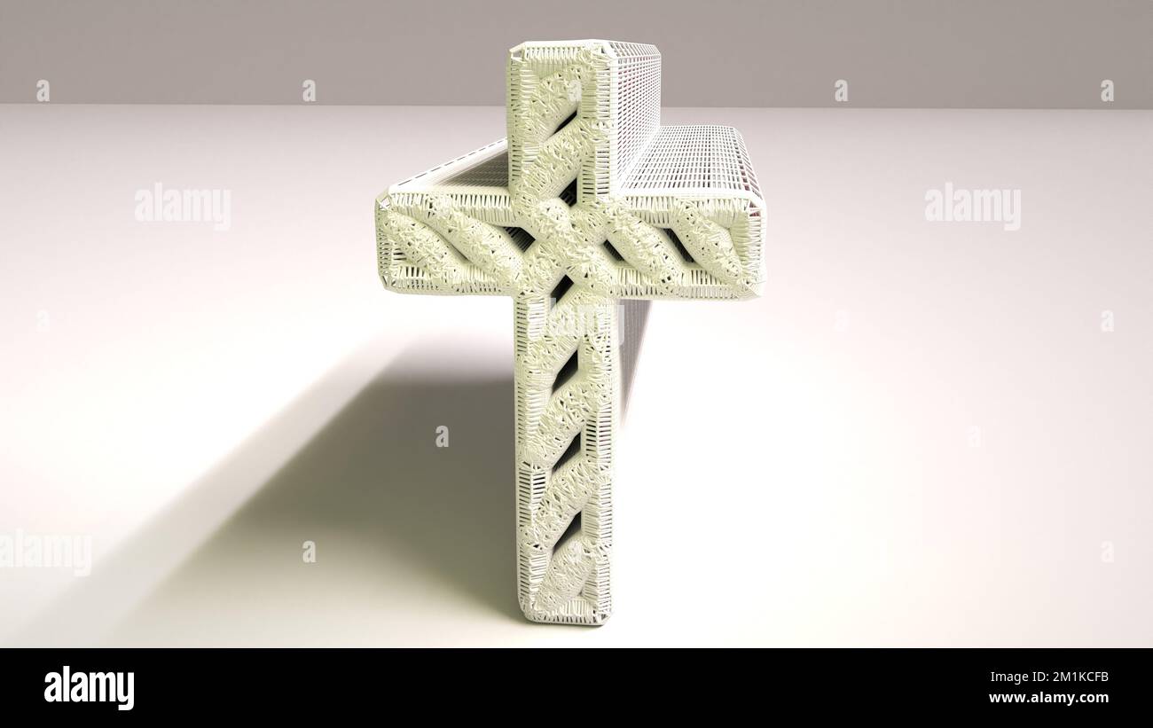 A 3D Illustration of an architectural structure based on a Christian ...