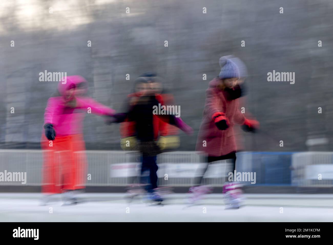 DOORN - Netherlands, 13/12/2022, Ice fun on natural ice. The Doornsche ...